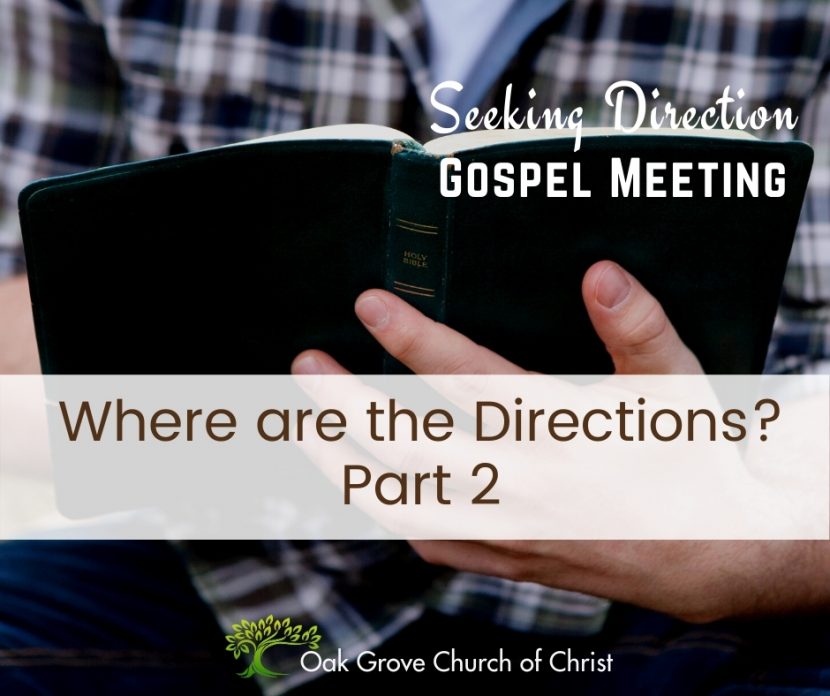 Seeking Direction | Oak Grove Church of Christ